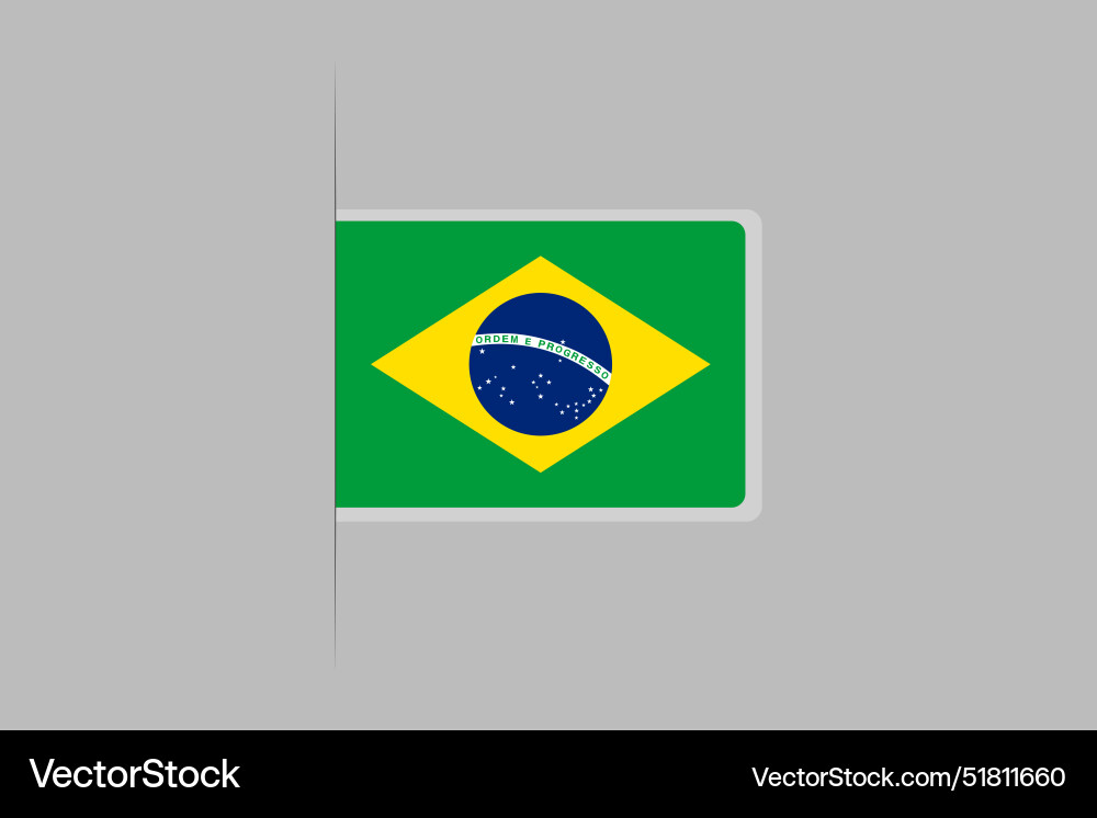 Brazil flag Royalty Free Vector Image - VectorStock
