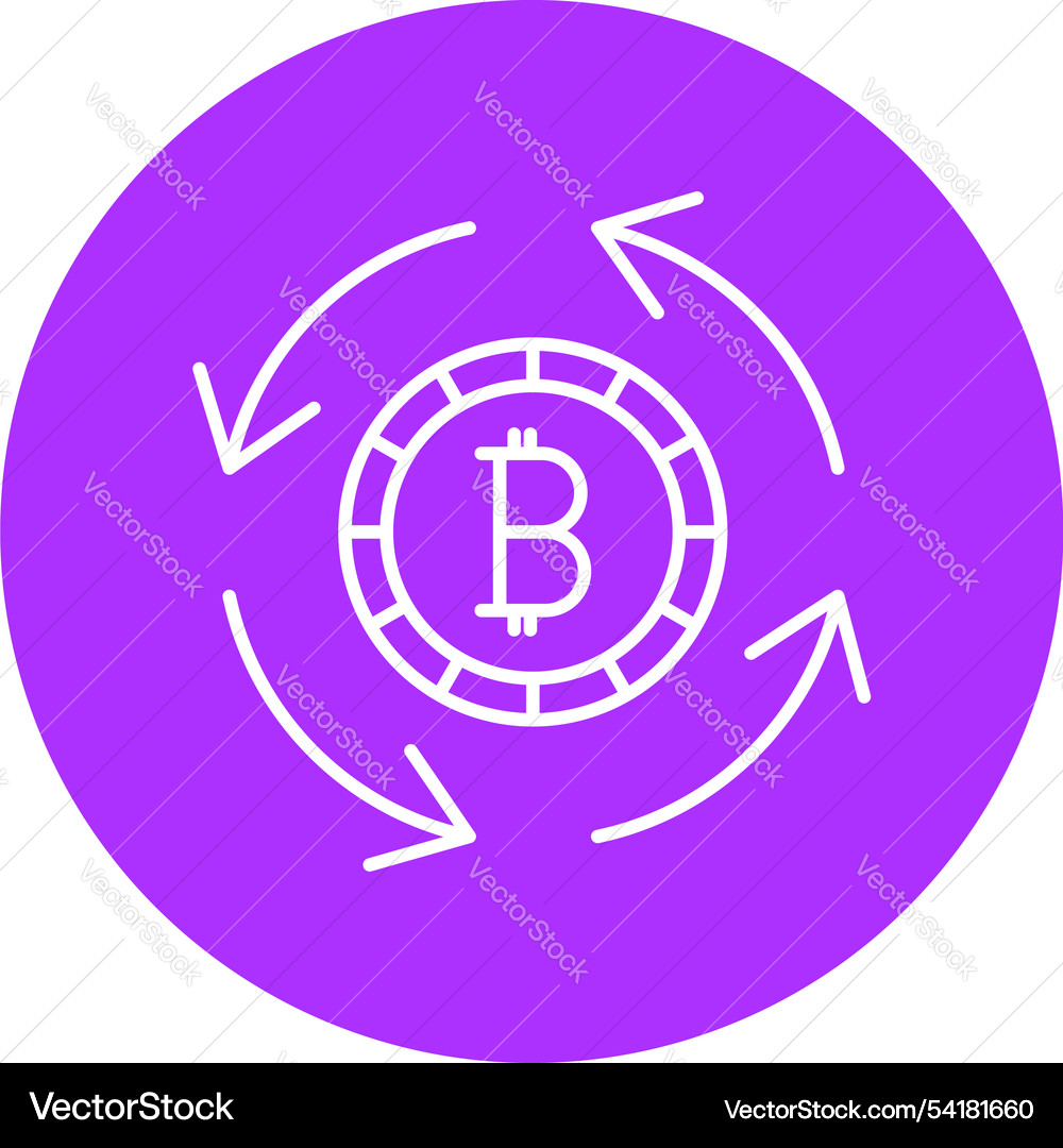 Circular economy line circle icon Royalty Free Vector Image