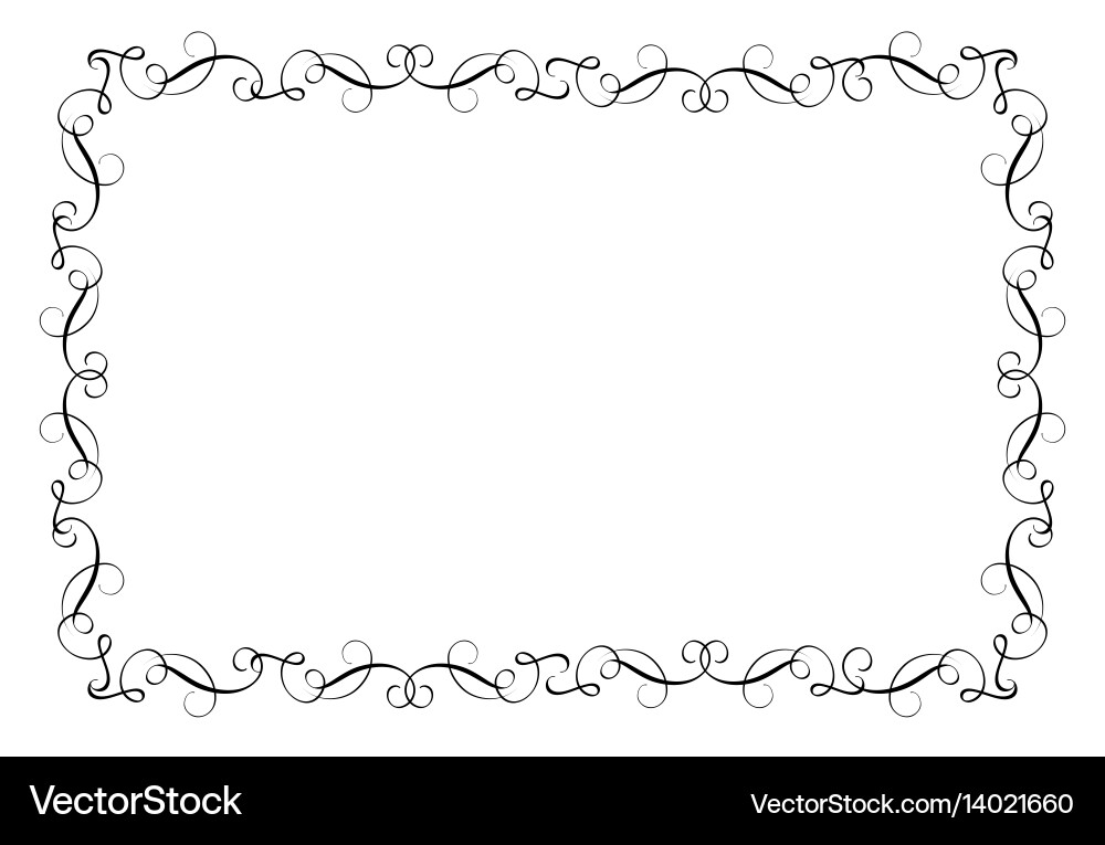 Decorative frame and borders art calligraphy Vector Image