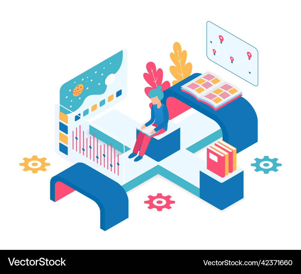 Home online distance learning education courses Vector Image