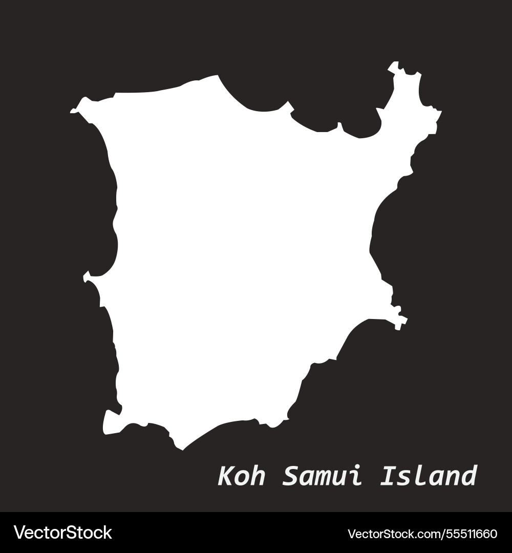 Koh samui island map Royalty Free Vector Image