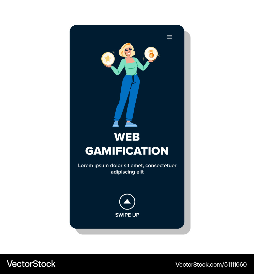 Levels web gamification Royalty Free Vector Image