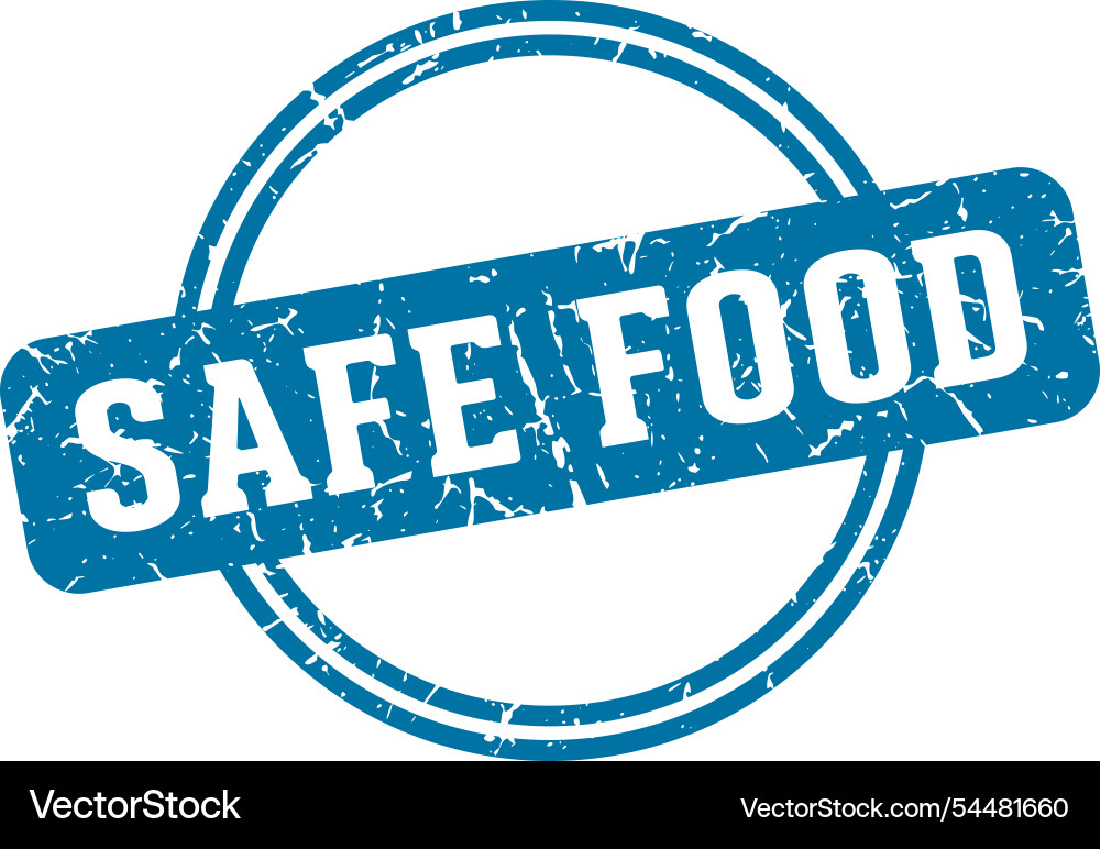 Safe food stamp Royalty Free Vector Image - VectorStock