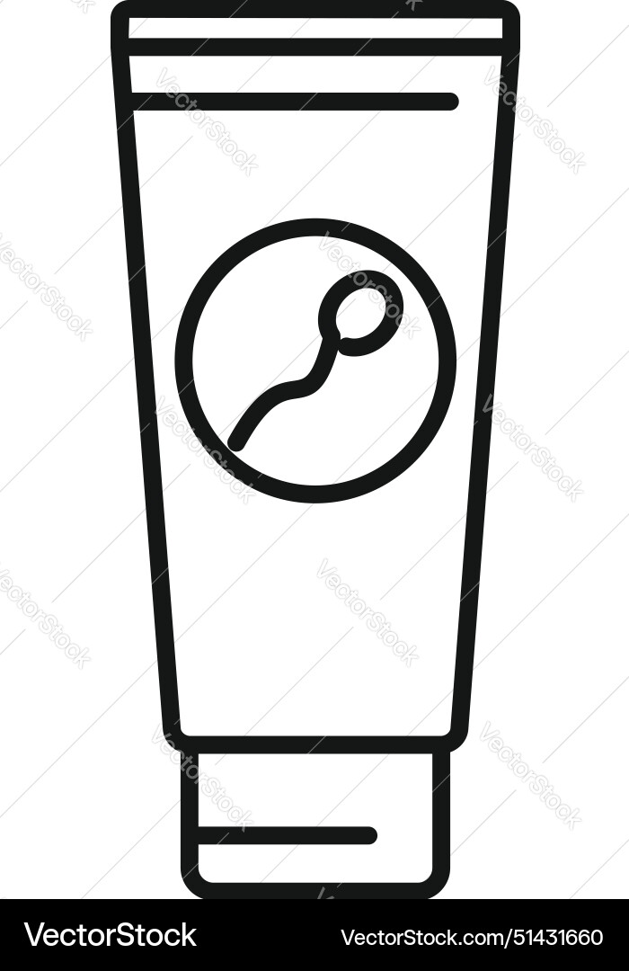 Sperm donor concept tube icon Royalty Free Vector Image