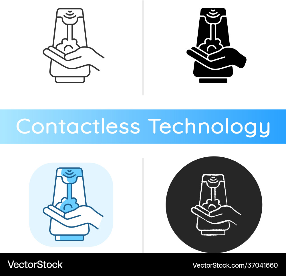 Touchless Seifenspender-Symbol Lizenzfreies Vektorbild