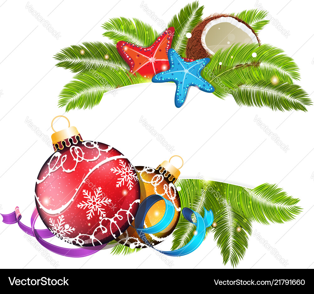 Tropical christmas Royalty Free Vector Image - VectorStock