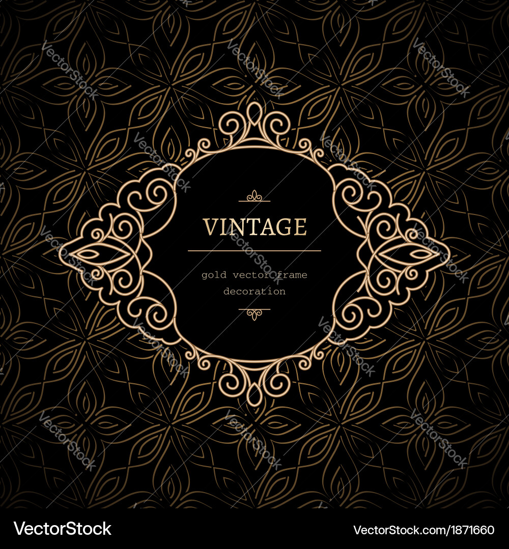 Vintage gold background Royalty Free Vector Image