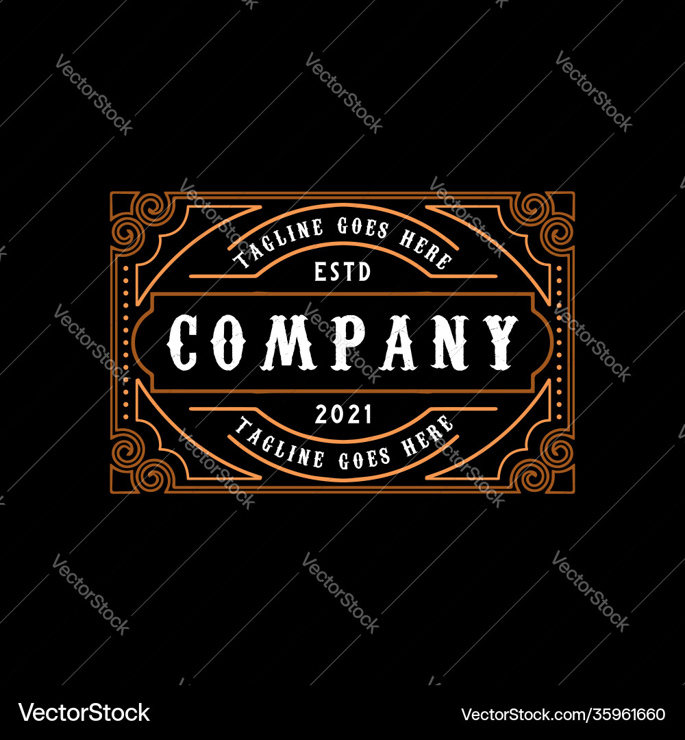 Vintage Retro Badge Emblem Royalty Free Vector Image