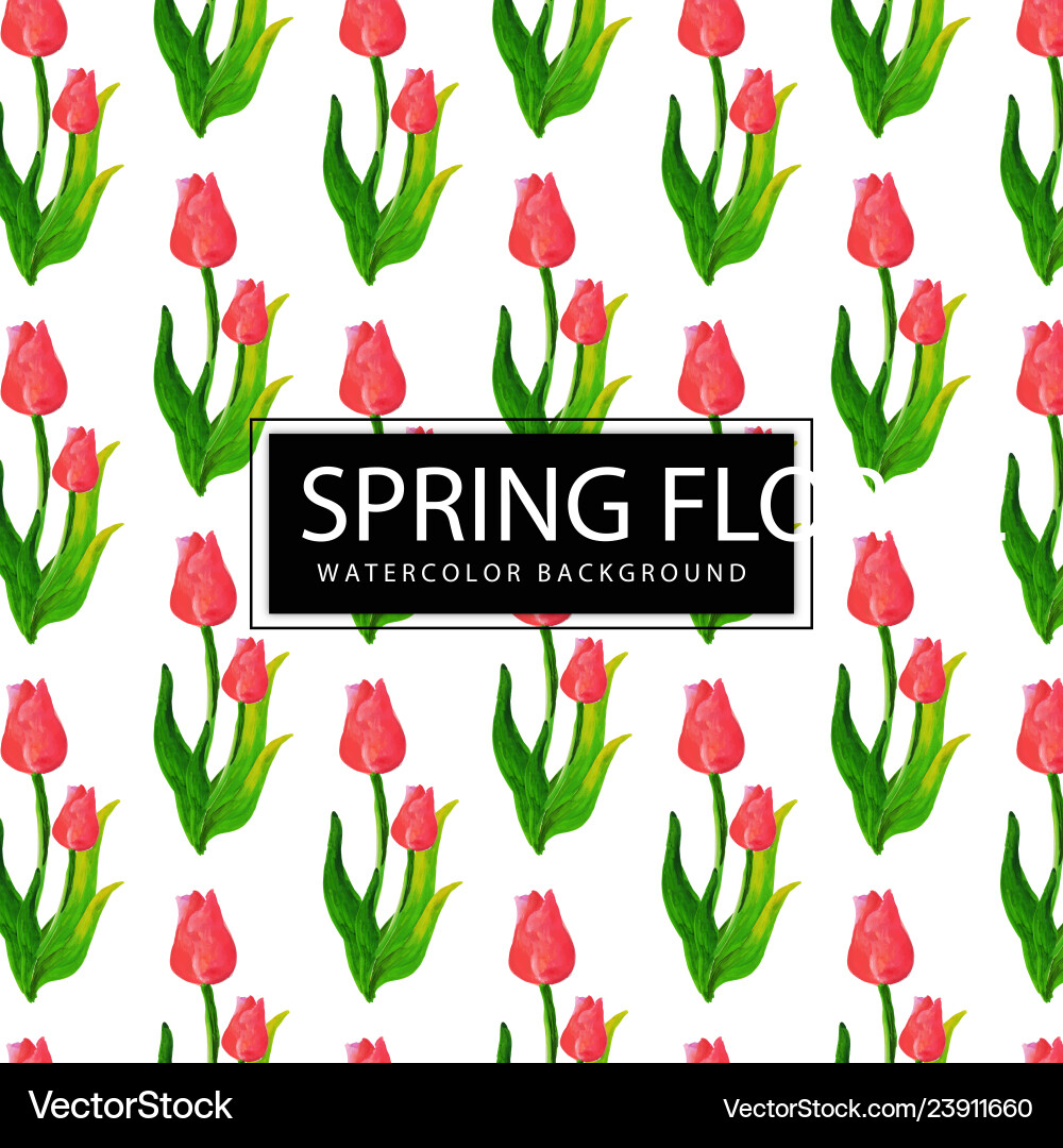 Watercolor spring background Royalty Free Vector Image