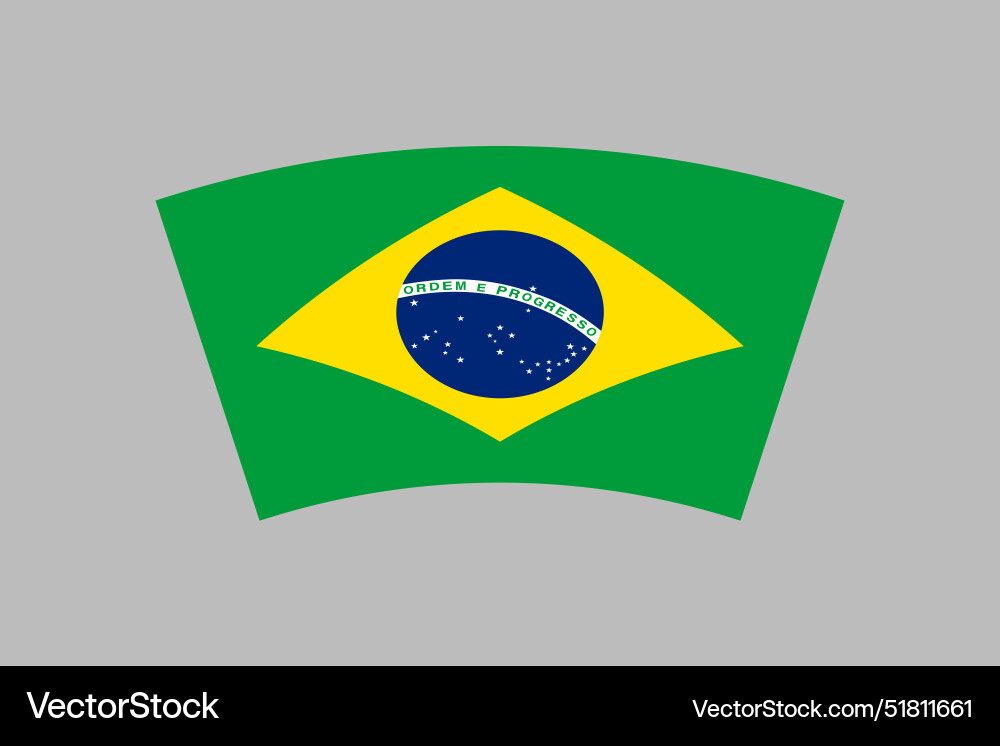 Brazil flag Royalty Free Vector Image - VectorStock