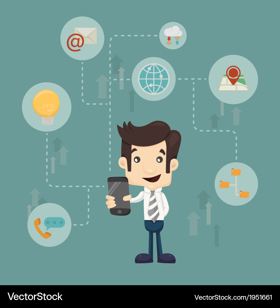Business Communication Technology Royalty Free Vector Image