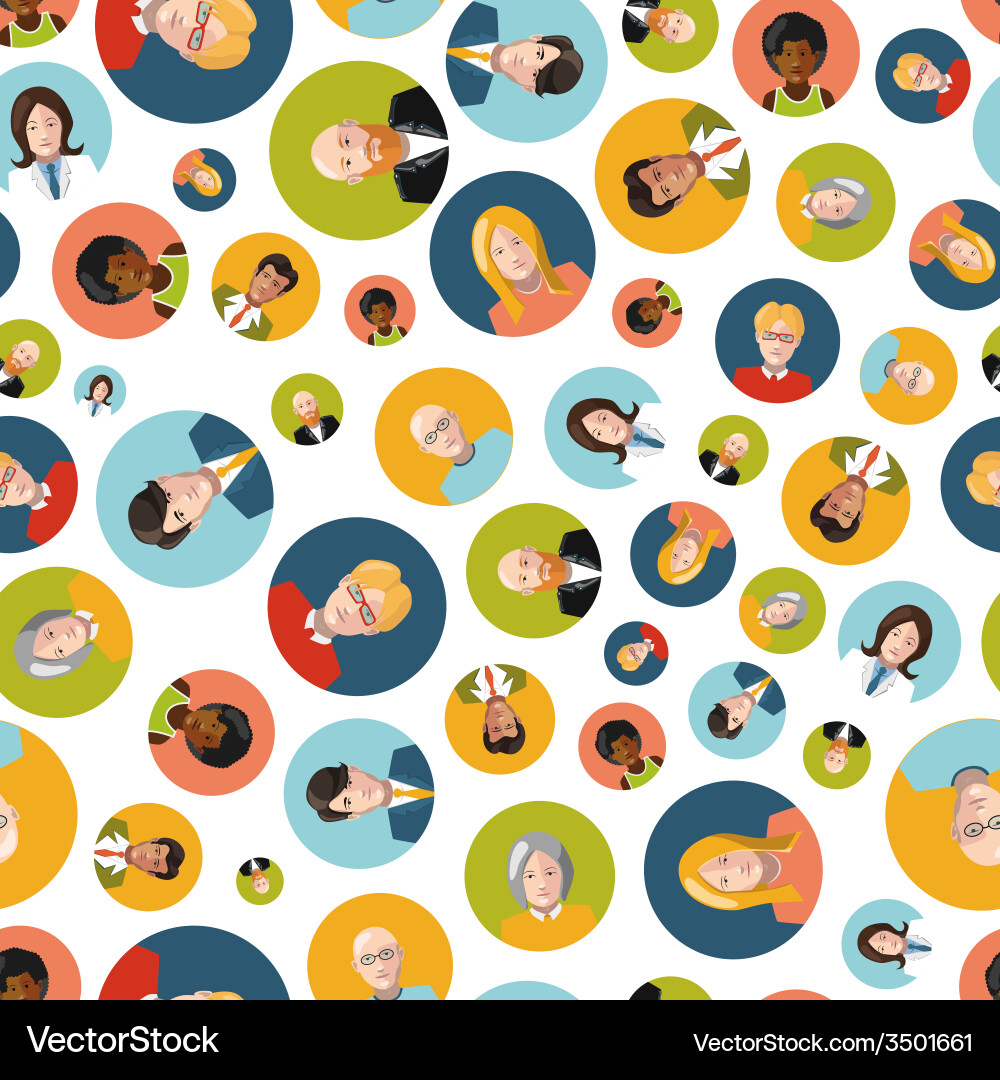 Different colorful user interface avatar flat Vector Image