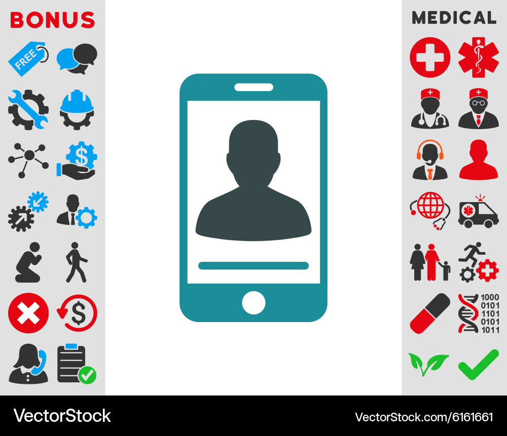 Mobile contact icon Royalty Free Vector Image - VectorStock