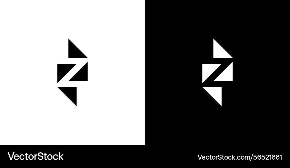 Modern and sophisticated letter z initials logo Vector Image