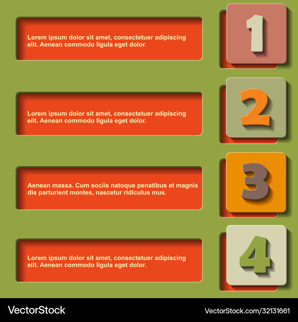 Numbers labels over beige background Royalty Free Vector