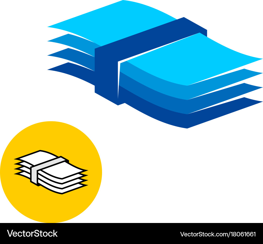 Paper pack logo Royalty Free Vector Image - VectorStock