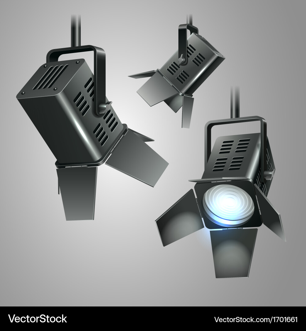 Stage spotlights Royalty Free Vector Image - VectorStock