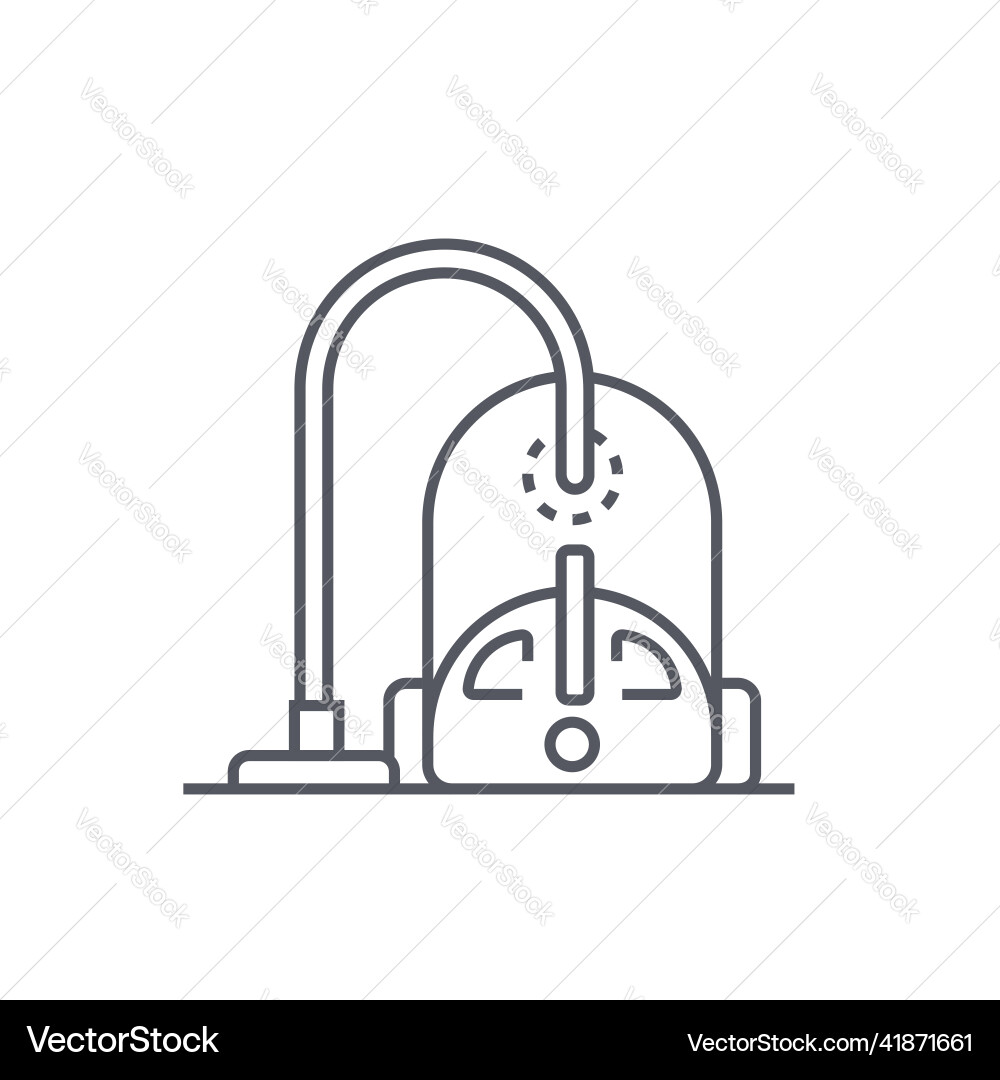 Vacuum cleaner - modern black line design style Vector Image