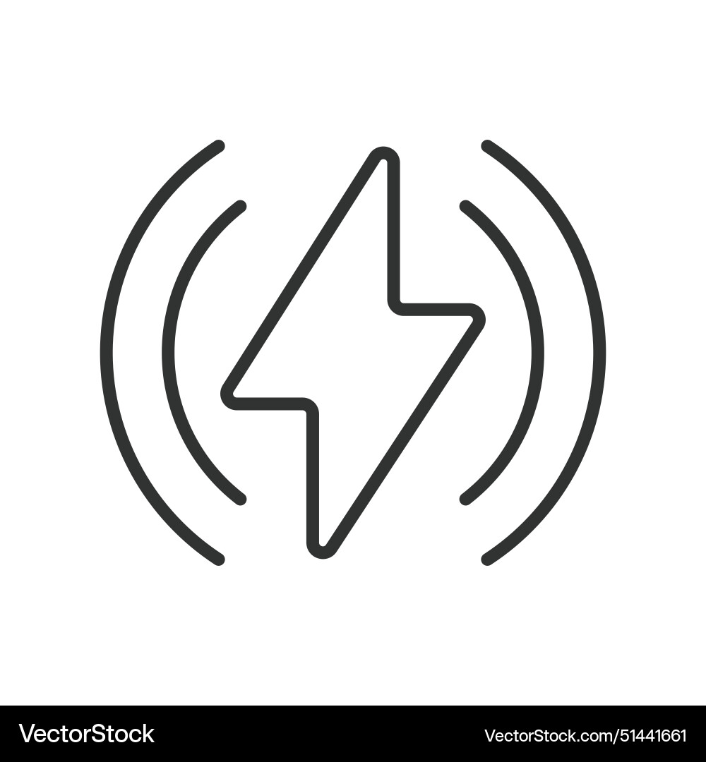 Wireless charging in line design Royalty Free Vector Image