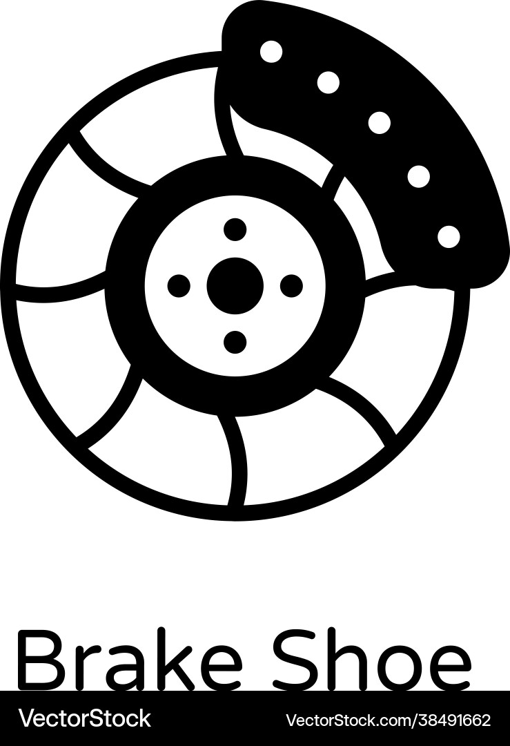 Brake shoe Royalty Free Vector Image - VectorStock