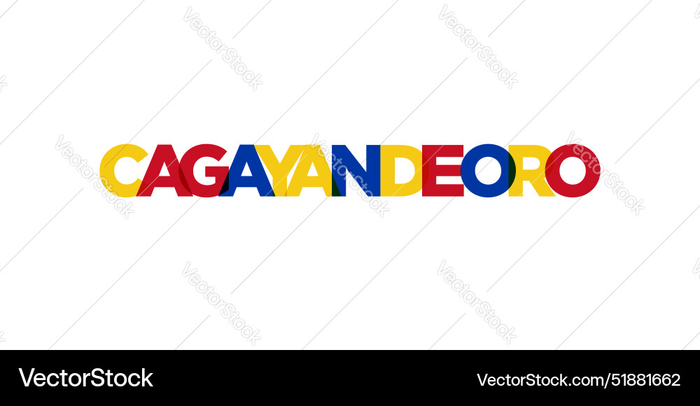 Cagayan de oro in the philippines emblem Vector Image