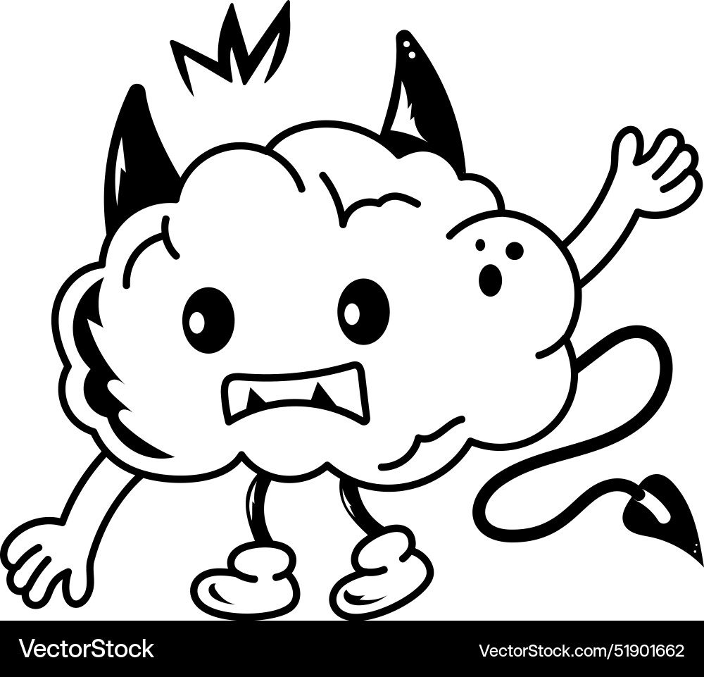 Devil brain Royalty Free Vector Image - VectorStock