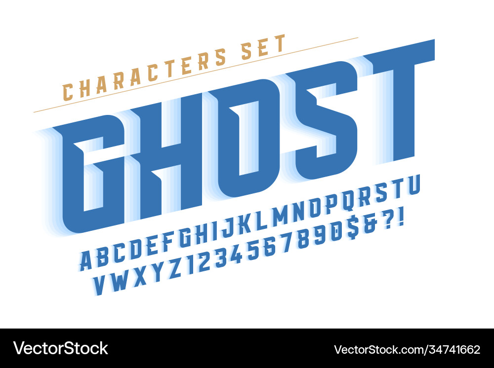 Dynamic alphabet design letters Royalty Free Vector Image