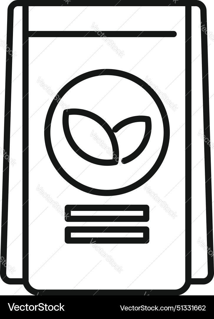 Ecofriendly product packaging line icon Royalty Free Vector