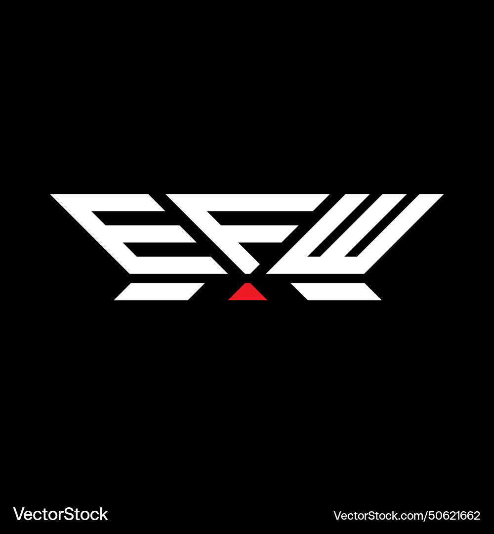 Efw letter logo design simple and modern Vector Image