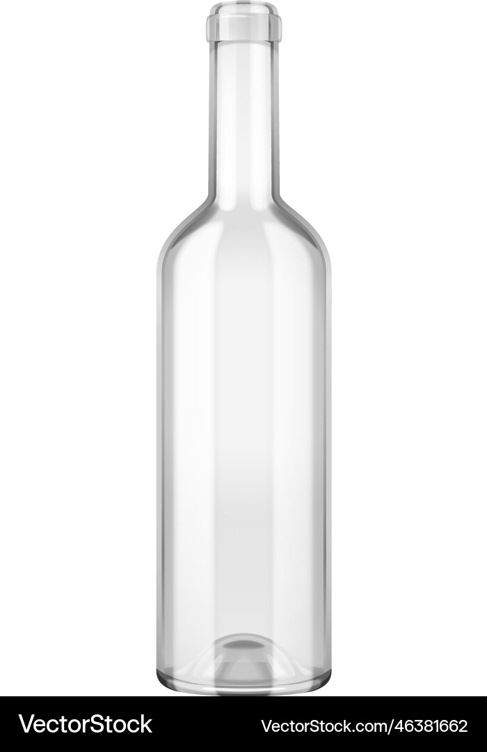Realistic wine bottle Royalty Free Vector Image