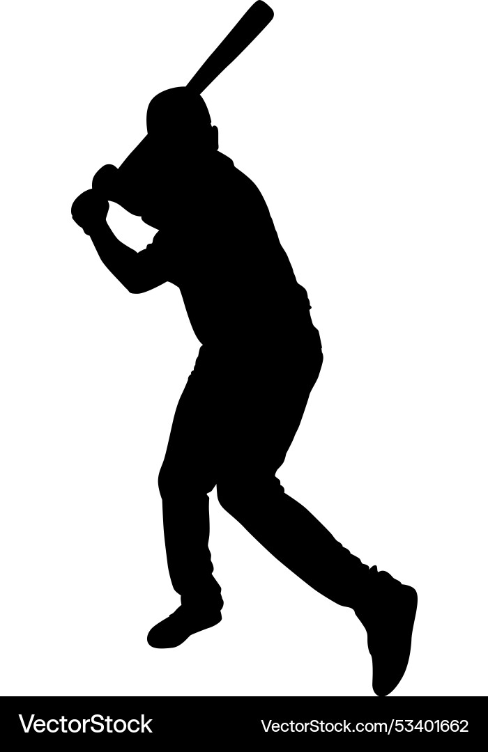 Silhouette of baseball player design Royalty Free Vector