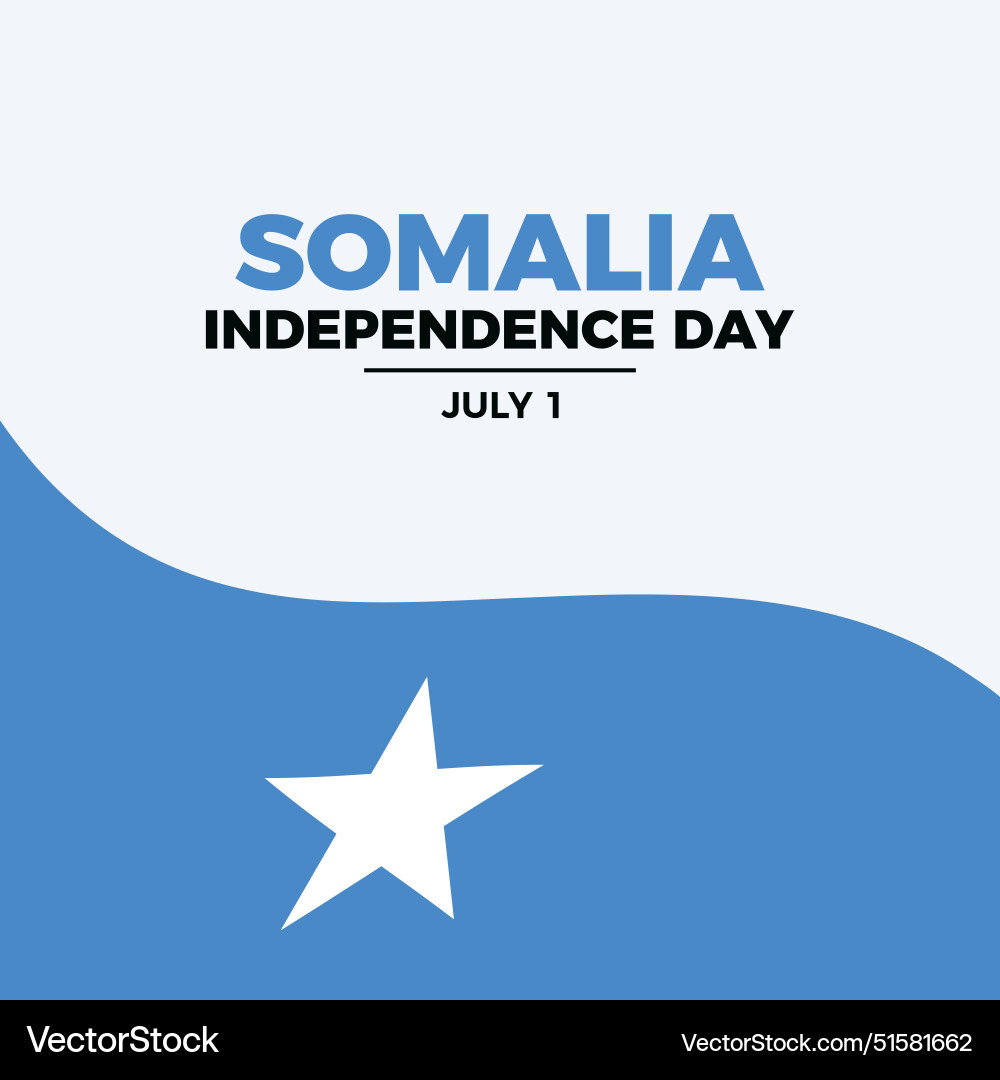 Somalia independence day poster Royalty Free Vector Image