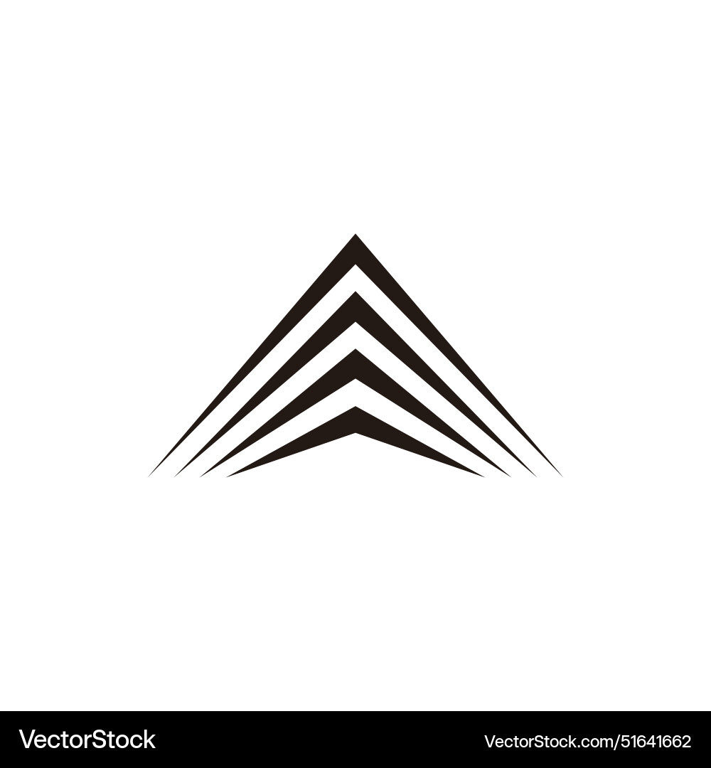 Stripes triangles abstract building tall logo Vector Image