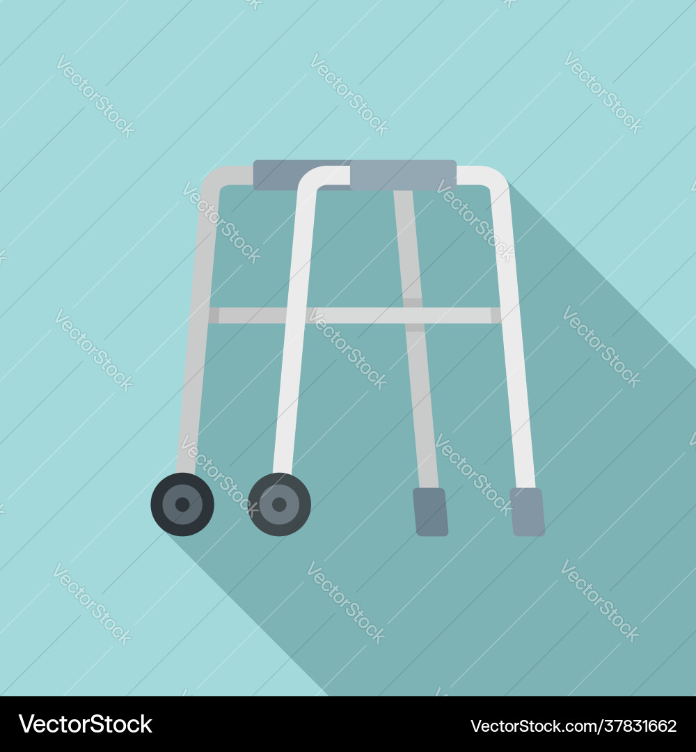 Walking support icon flat style Royalty Free Vector Image