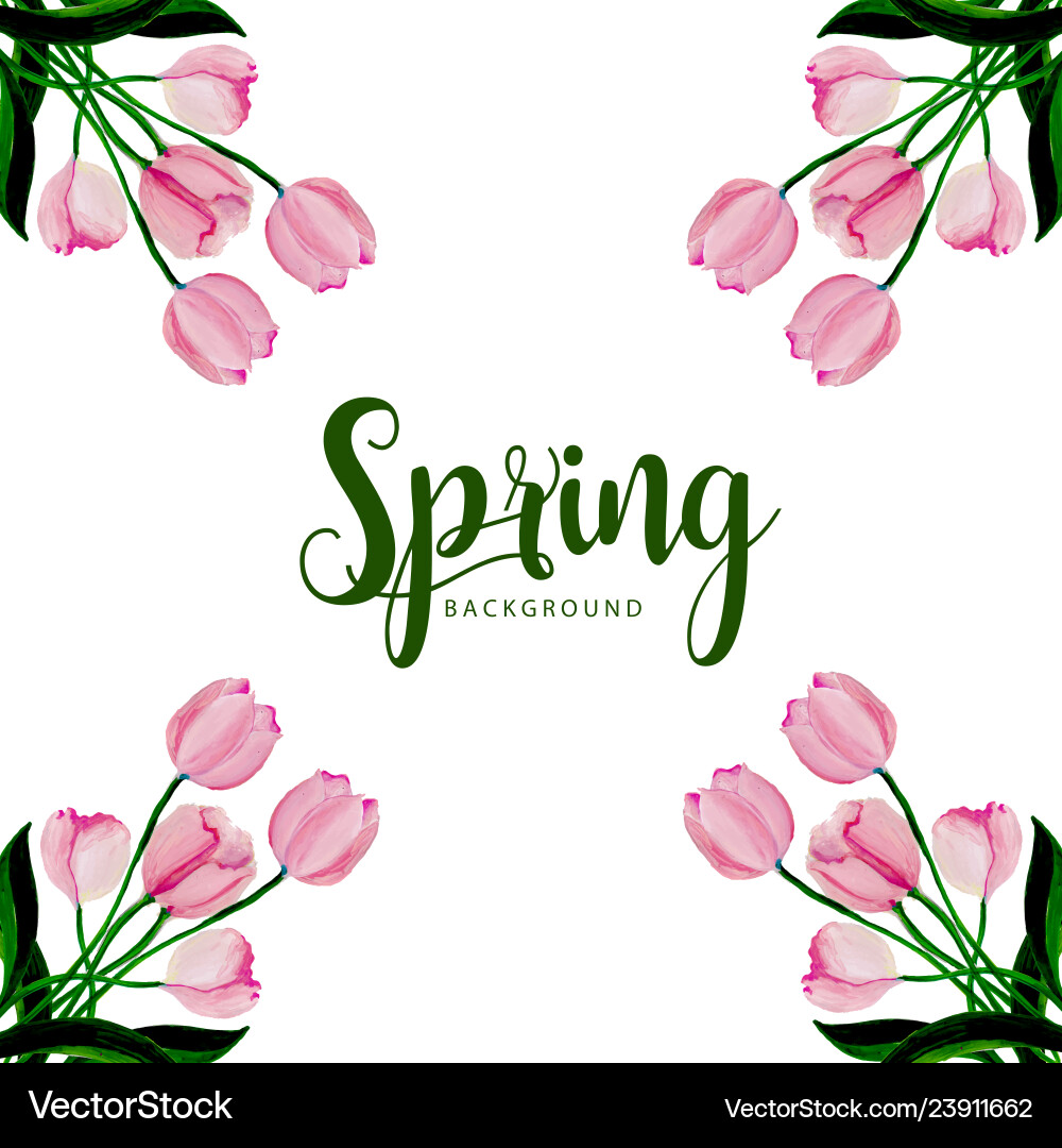 Watercolor spring background Royalty Free Vector Image