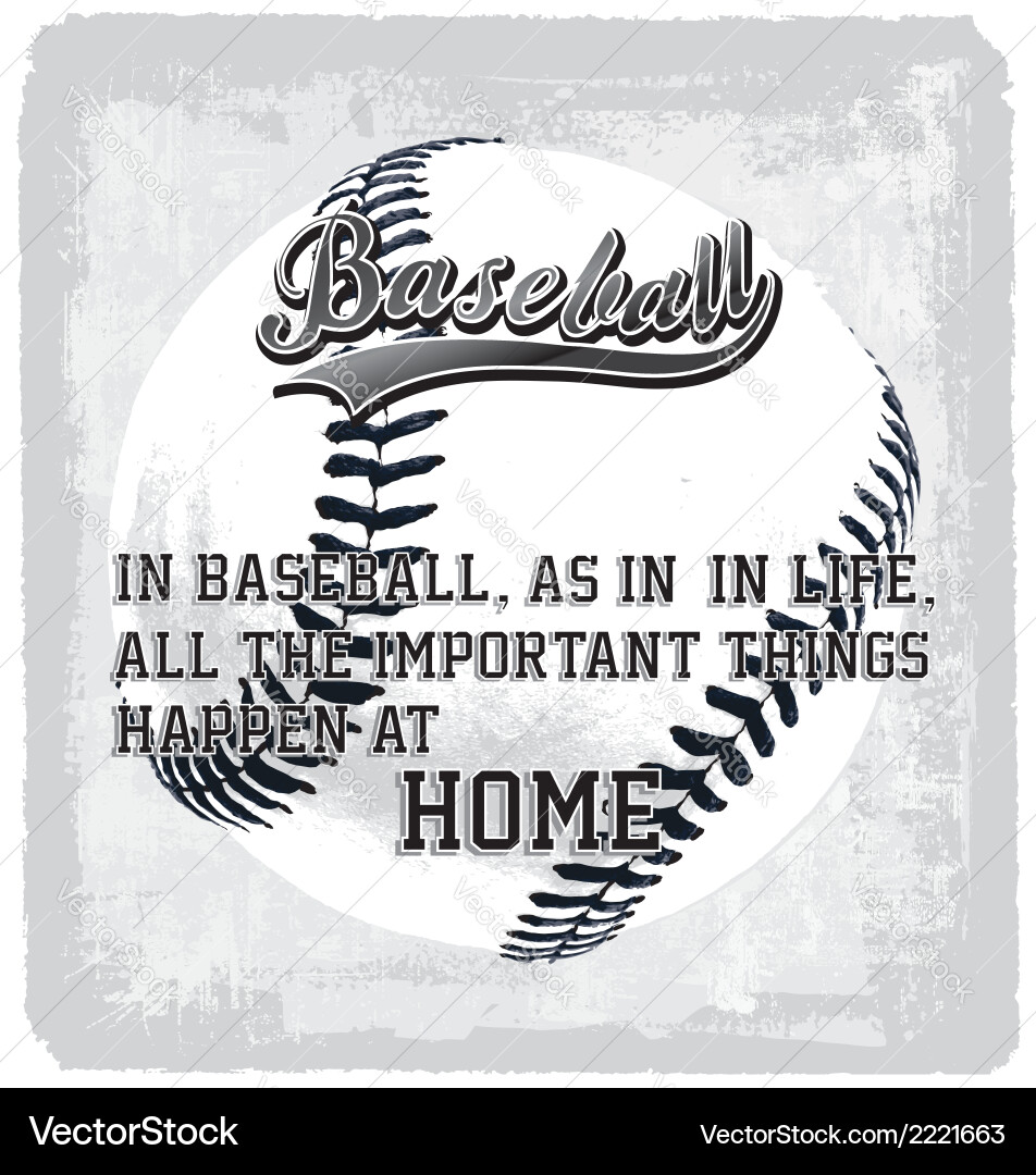 Baseball home Royalty Free Vector Image - VectorStock