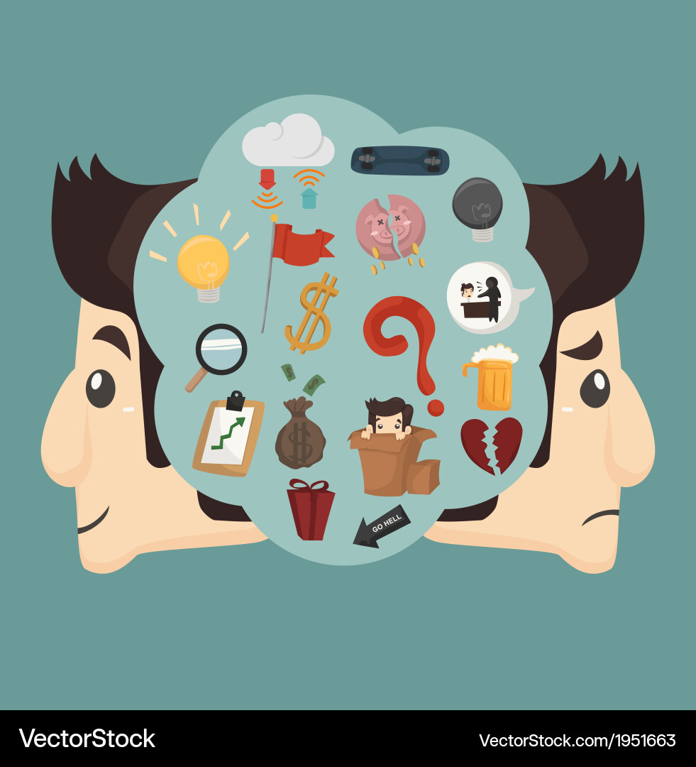 Businessman thinking Royalty Free Vector Image