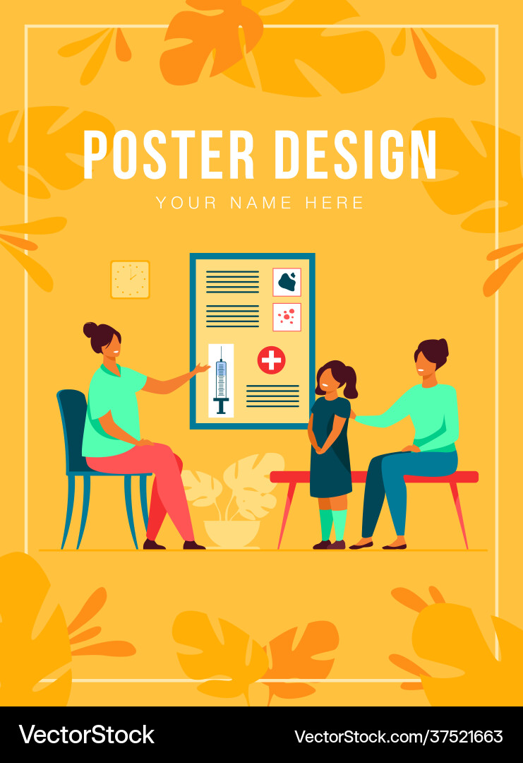 Children vaccination concept Royalty Free Vector Image