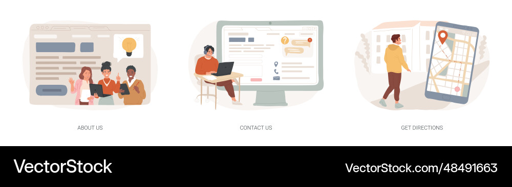 Company information isolated concept Royalty Free Vector