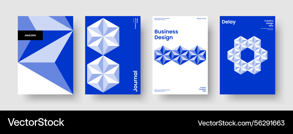 Creative report template modern business Vector Image