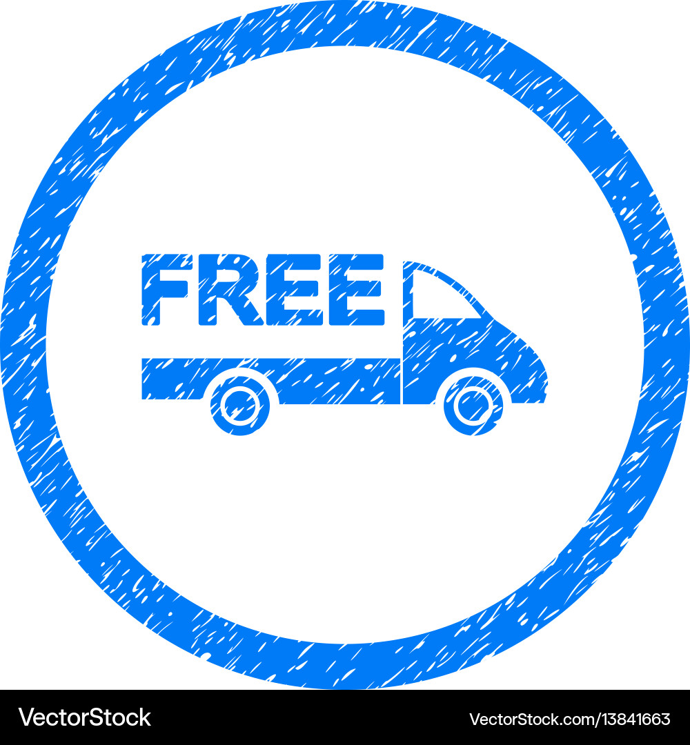 Free delivery rounded grainy icon Royalty Free Vector Image