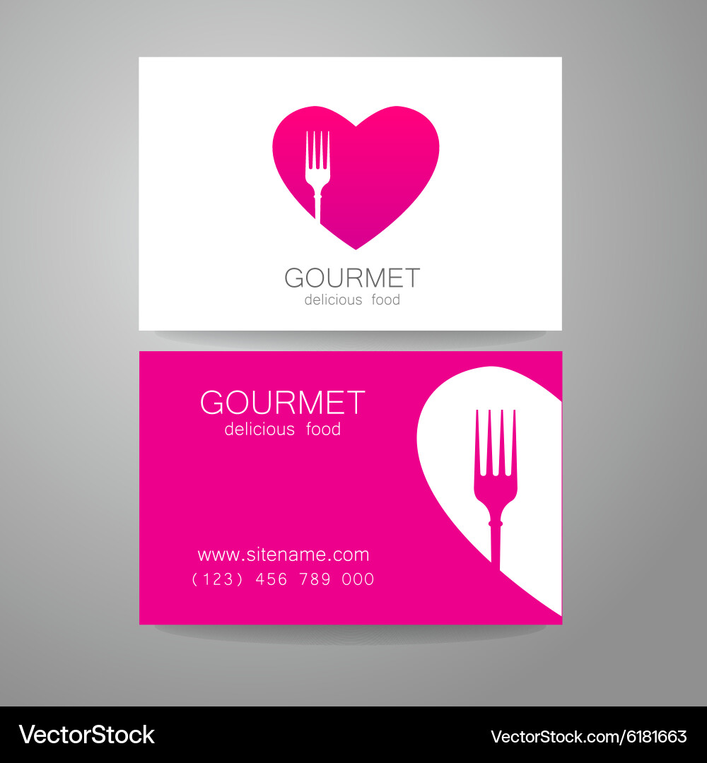 Gourmet food logo Royalty Free Vector Image - VectorStock