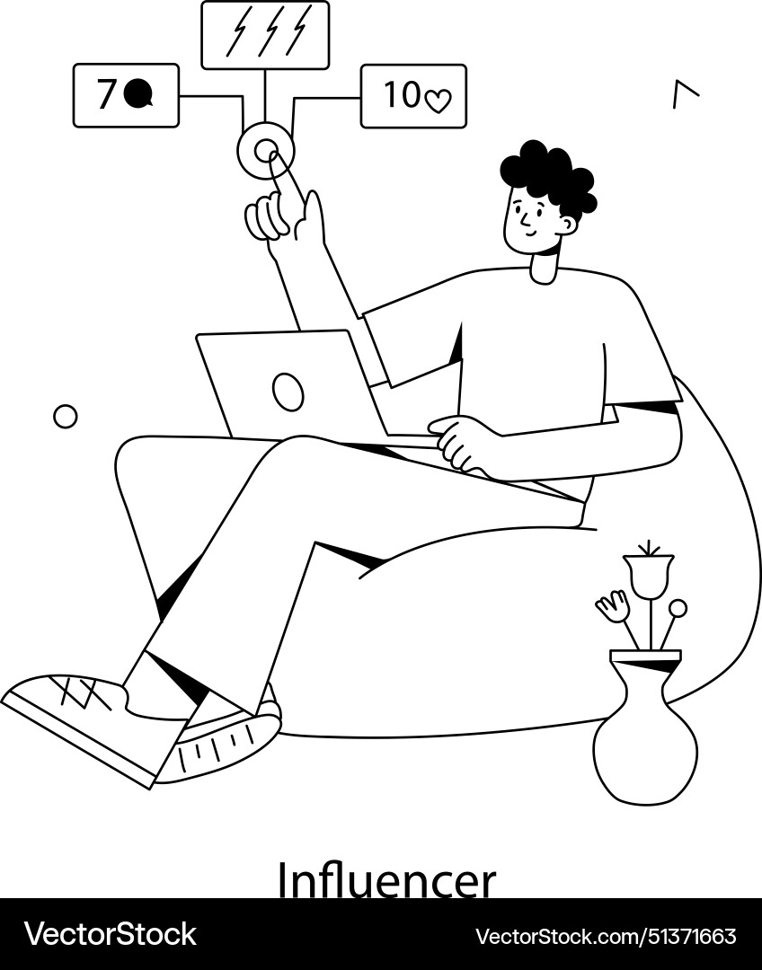 Influencer Royalty Free Vector Image - VectorStock