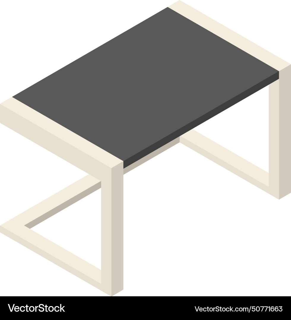 Office desk isometric icon business table Vector Image