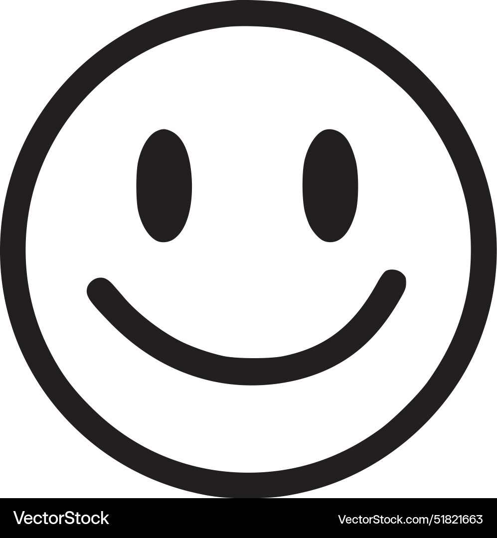 Smiley face - minimalist and simple silhouette Vector Image