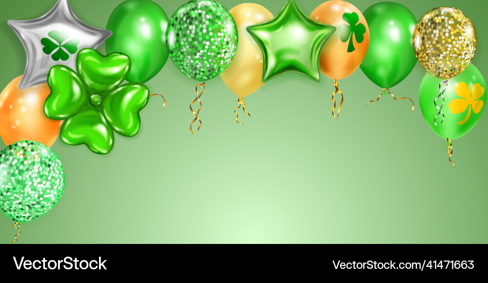St. Patrick's Day Balloons Royalty Free Vector Image