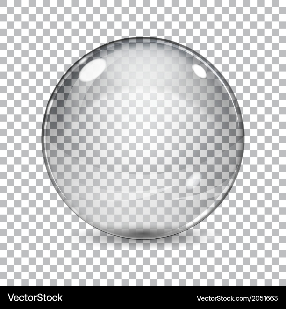 Transparent glass sphere Royalty Free Vector Image