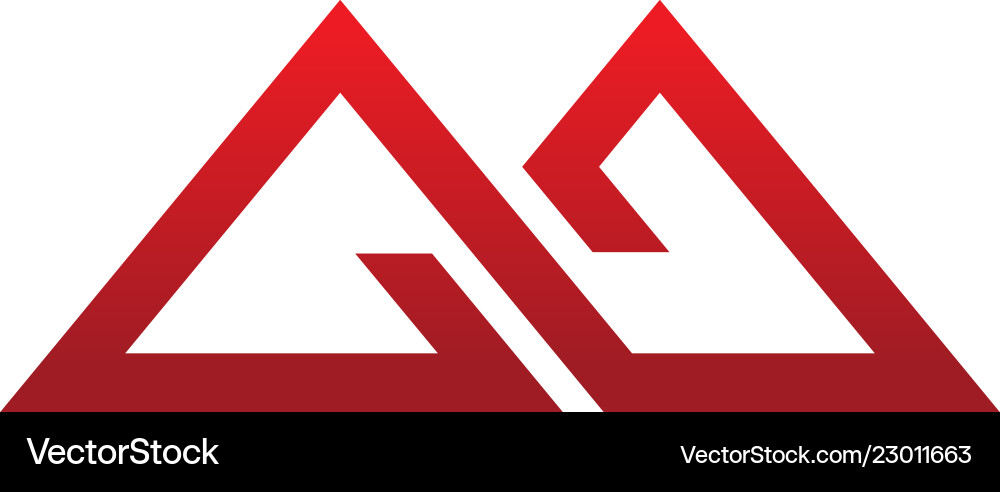 Triangle conenct line logo Royalty Free Vector Image
