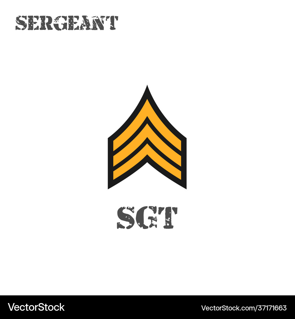 US Army Sergeant Chevron Insignia Royalty Free Vector Image
