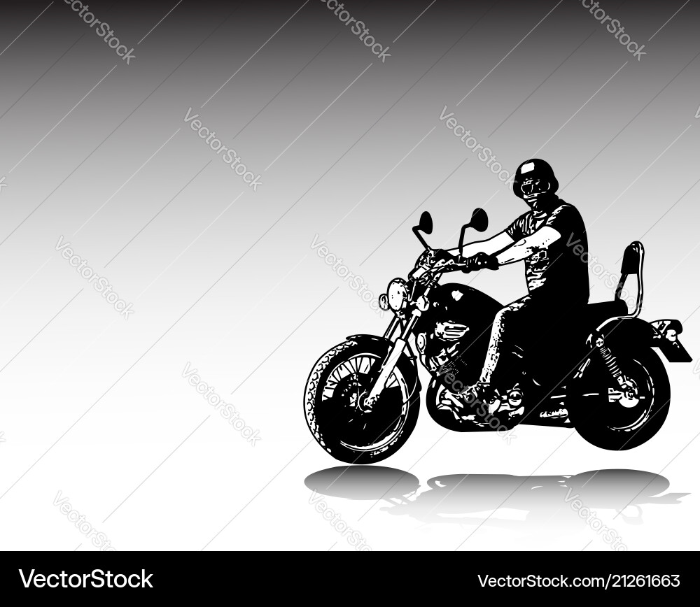 Vintage Motorcycle Rider Sketch Royalty Free Vector Image